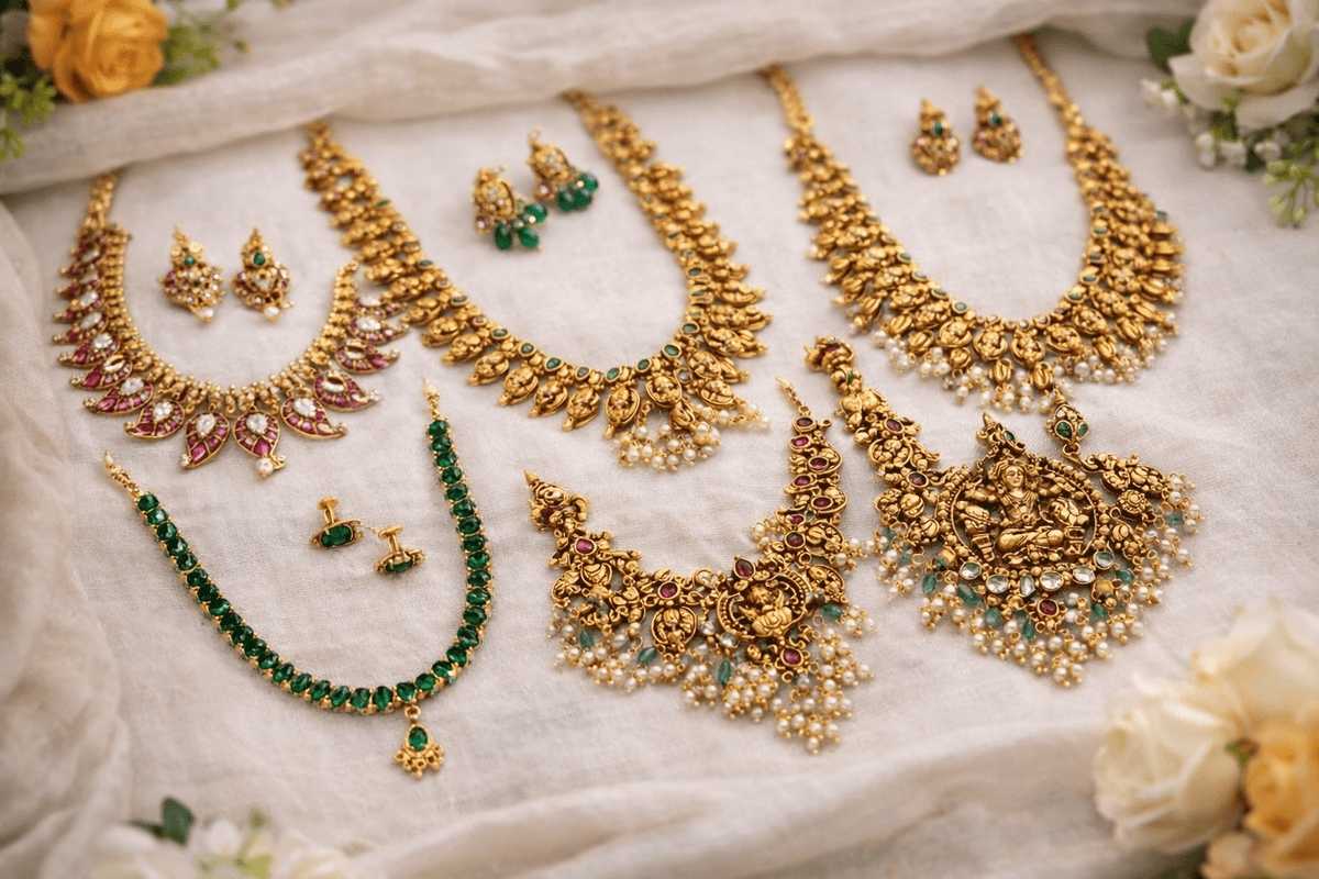 How to Choose the Perfect Bridal Necklace for Lehenga or Saree | Mahila ...