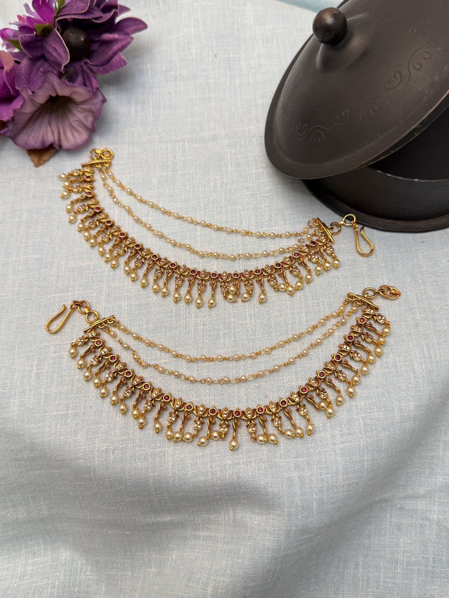 Antique Maatal Ear Chain 123 - Mahilas