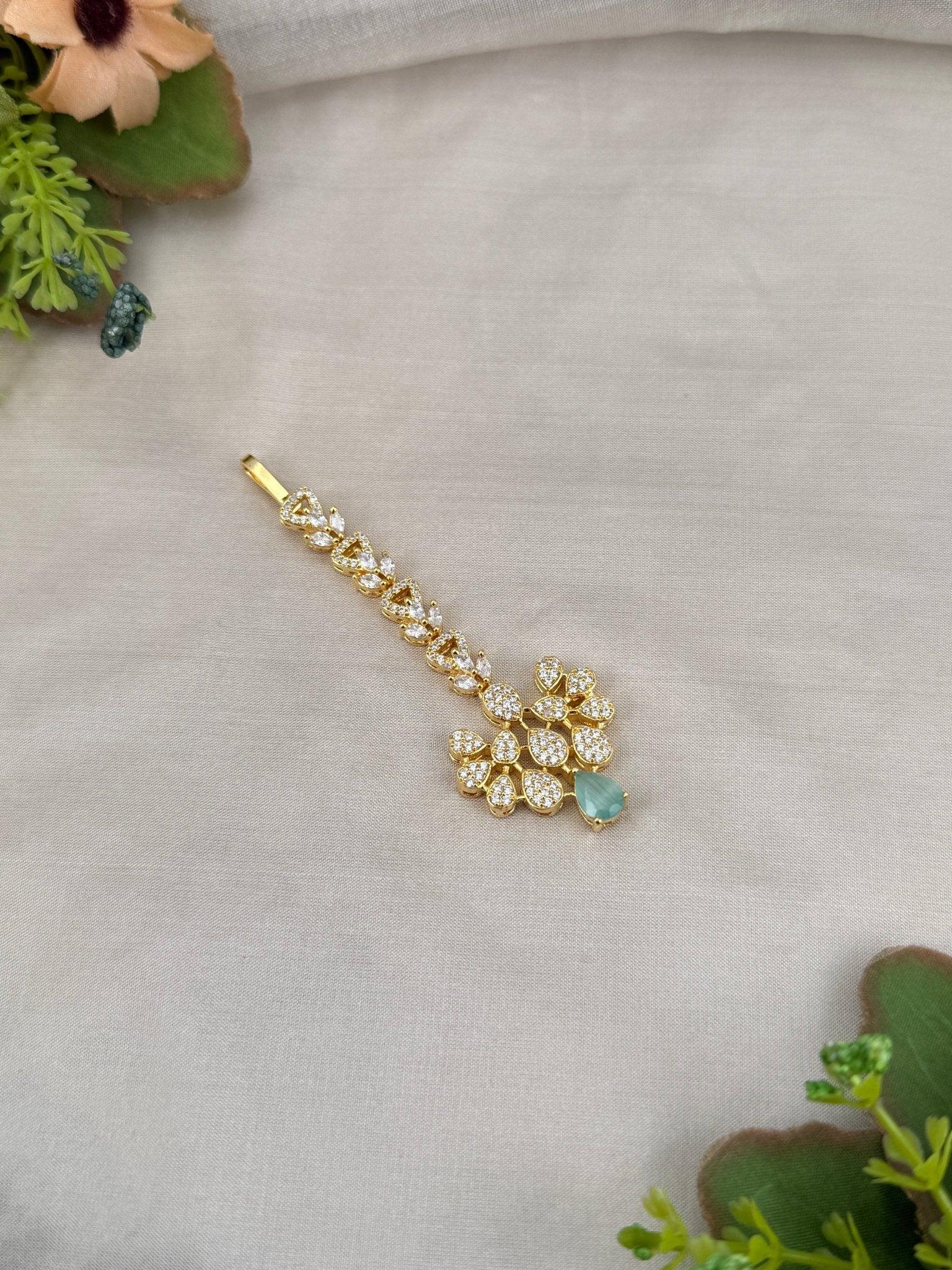 Designer Stone Maang Tikka Mathapati 4238 - Mahilas