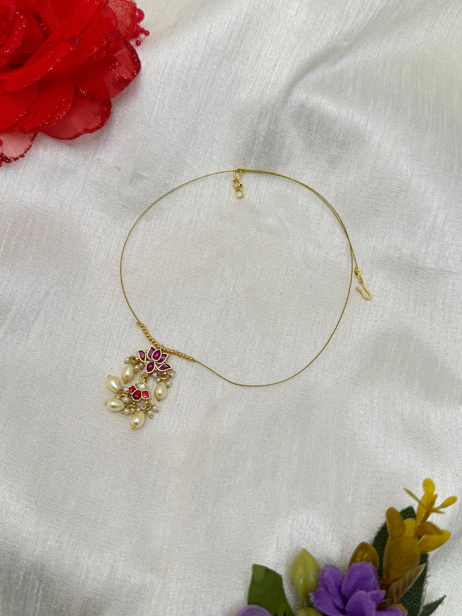 Invisible Chain Jadau Necklace 183 - Mahilas