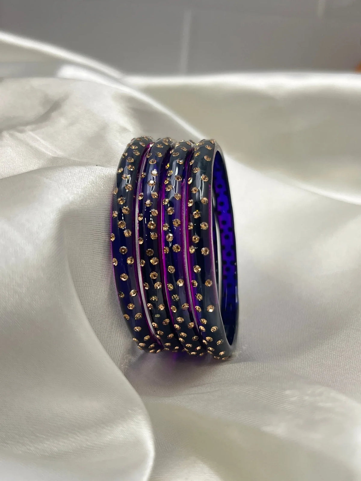 Kada Glass Bangle Design - Water Drop - Set of 4 - Mahilas