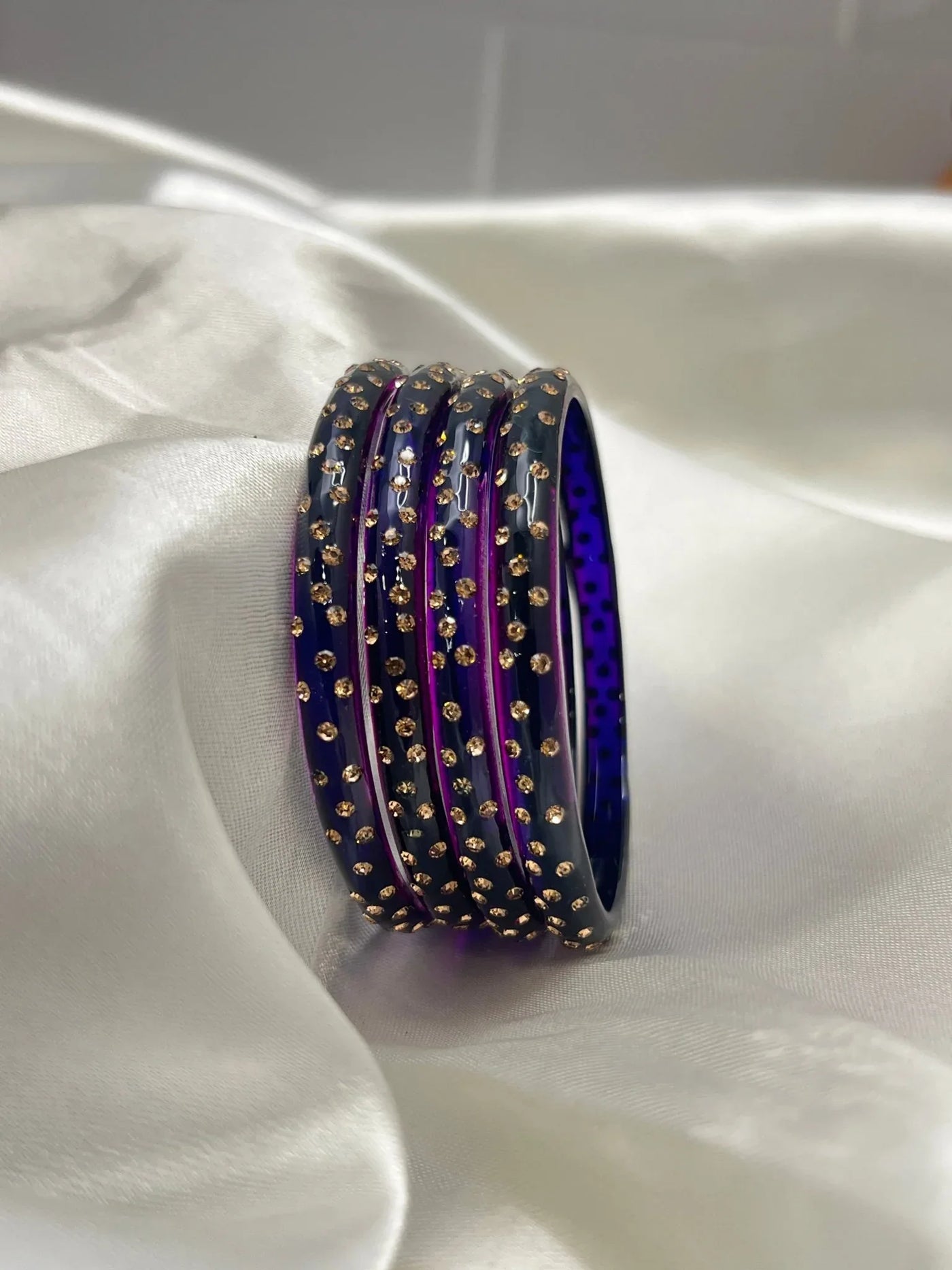 Kada Glass Bangle Design - Water Drop - Set of 4 - Mahilas