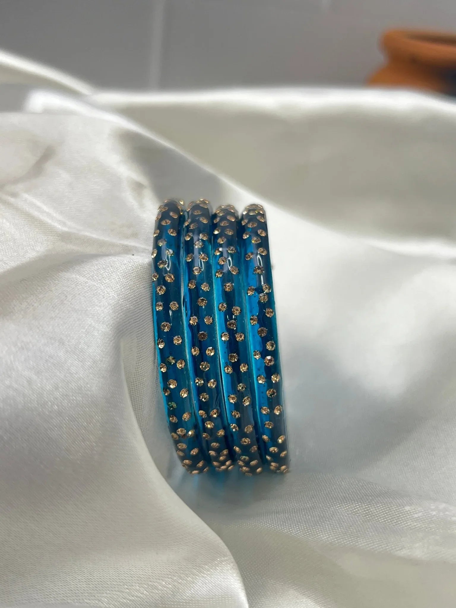 Kada Glass Bangle Design - Water Drop - Set of 4 - Mahilas