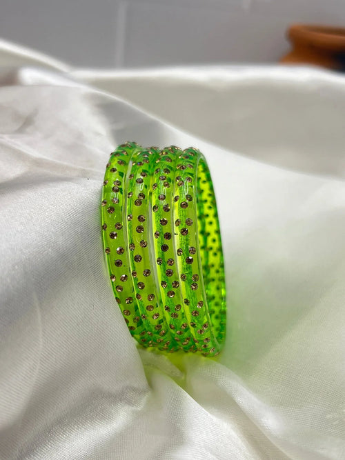 Kada Glass Bangle Design - Water Drop - Set of 4 - Mahilas