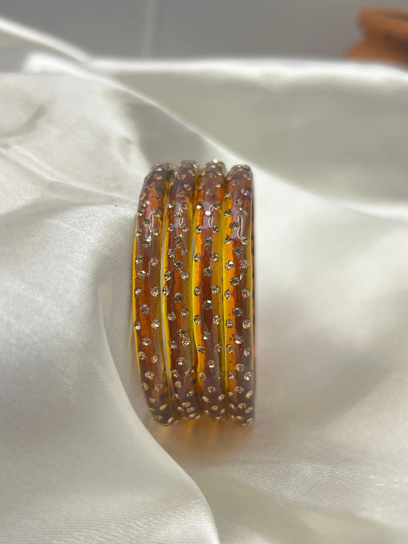 Kada Glass Bangle Design - Water Drop - Set of 4 - Mahilas