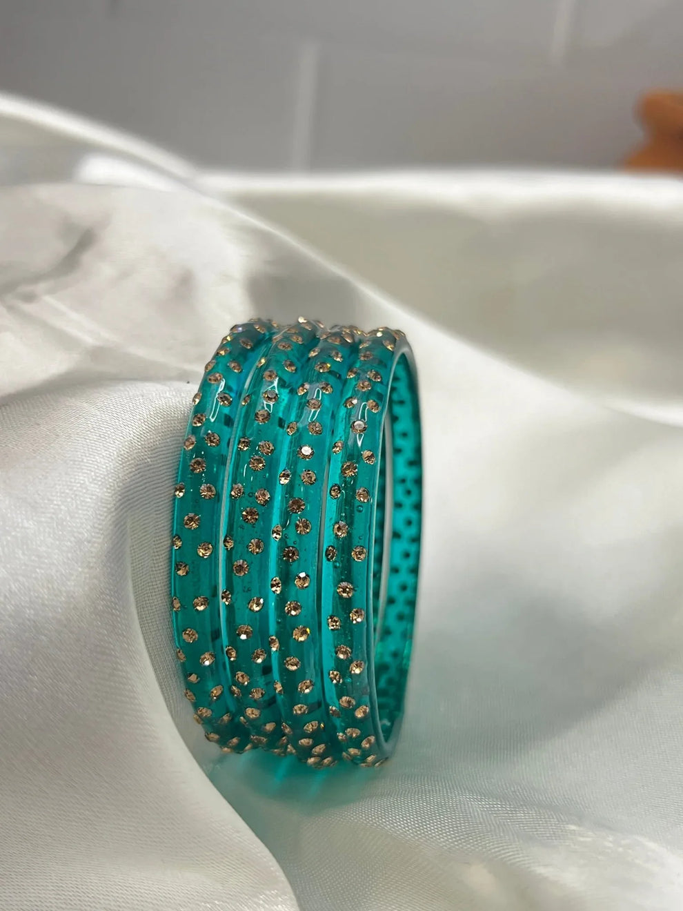 Kada Glass Bangle Design - Water Drop - Set of 4 - Mahilas